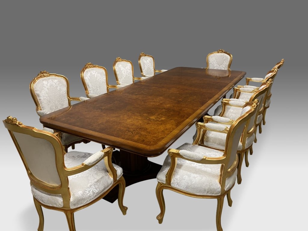 Stunningly beautiful Elite Burr Walnut dining table professionally ...