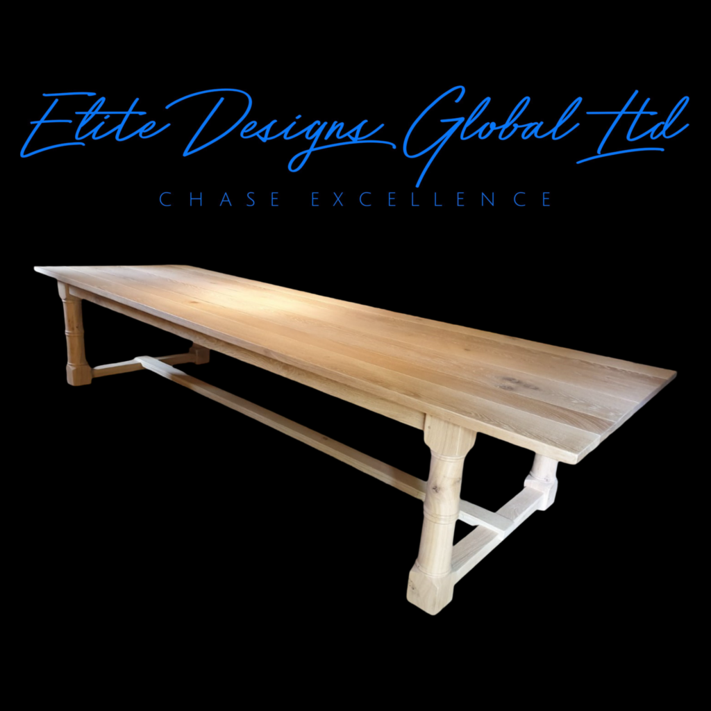 World class magnificent Elite bespoke hand made Oak Rectory dining ...