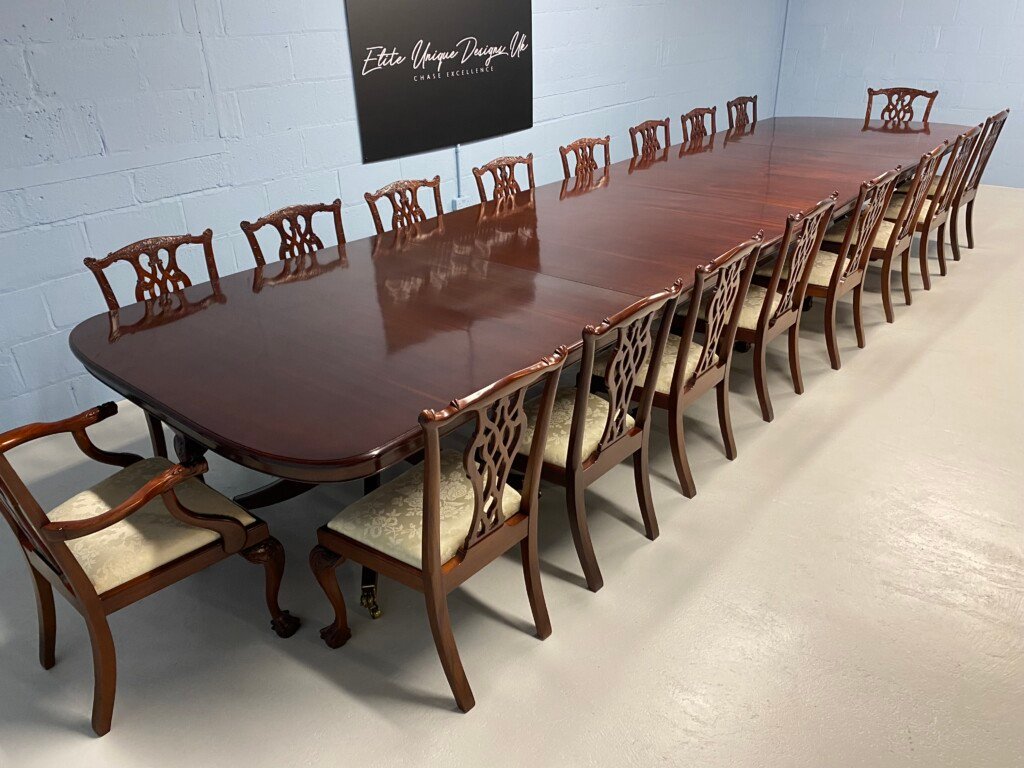 Elite 19ft Regency/Chippendale style dining table set - Elite Designs ...